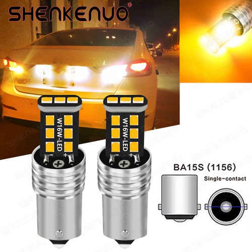 1156 7506 LED Backup Reverse Light Bulbs Super Bright Amber Yellow ...