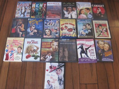 Iconic Musical MOVIES Wholesale ~ Lot of 19 ~DVDs See Photos For Titles ...
