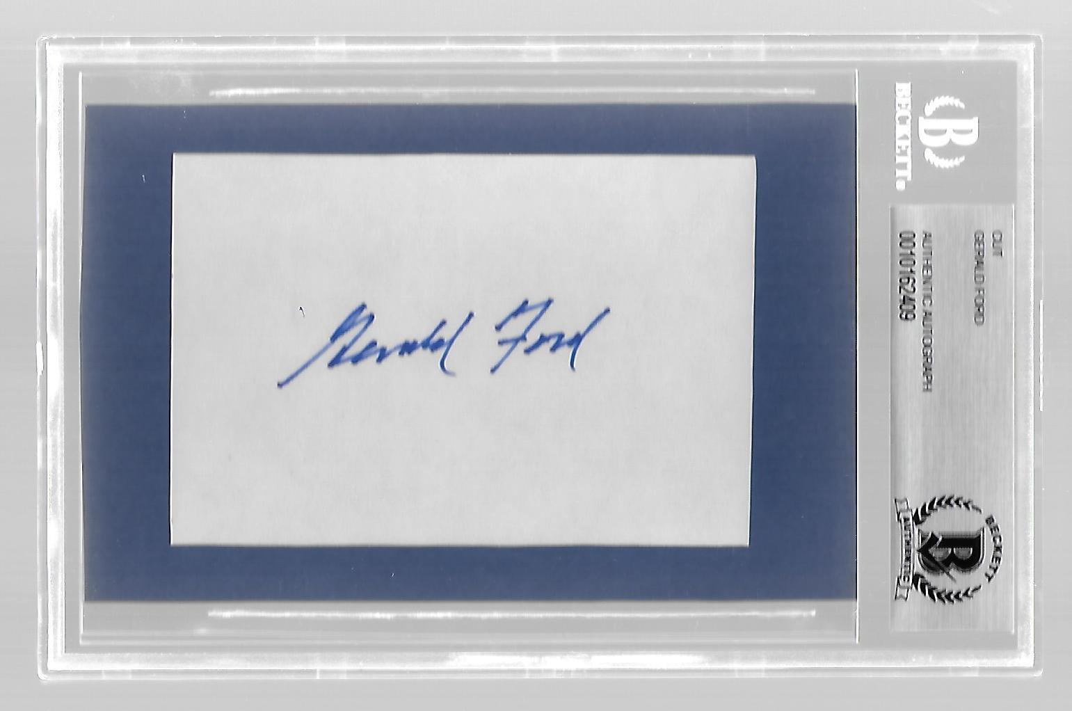 Signed Gerald Ford Autograph Encapsulated Beckett Slabbed | eBay