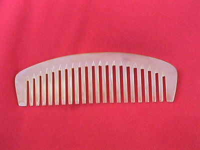 5" THICK STURDY WIDE TOOTHED OX HORN COMB without HANDEL - FOR ALL HAIR ...