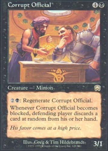 Corrupt Official - Foil Mercadian Masques Moderately Played, English ...