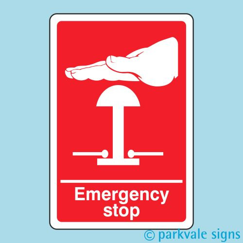 Emergency Stop Sign (Red) | eBay UK