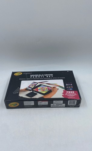 Crayola Cupixel Mandala Mood Pencil Set w/ Device Stand & Mixed Media Art Pad | eBay