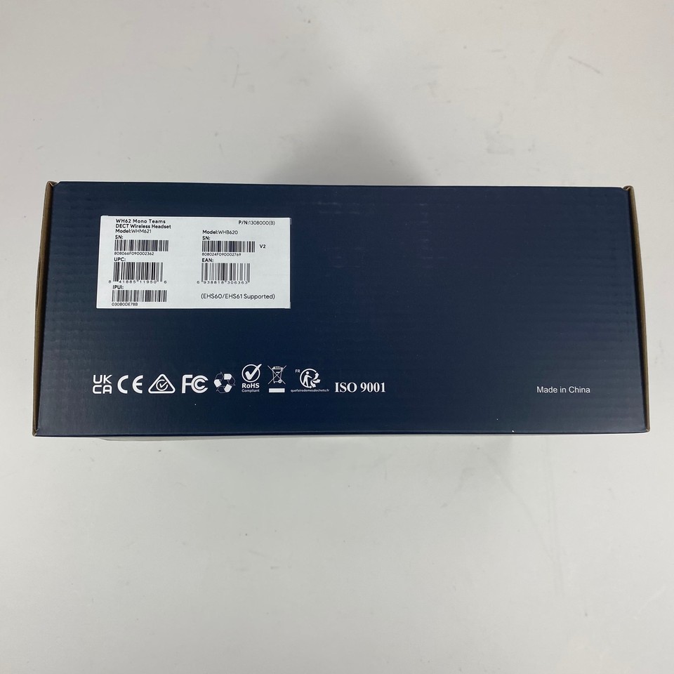 New Yealink WH62 Mono Teams DECT Wireless Headset Headphones Black ...