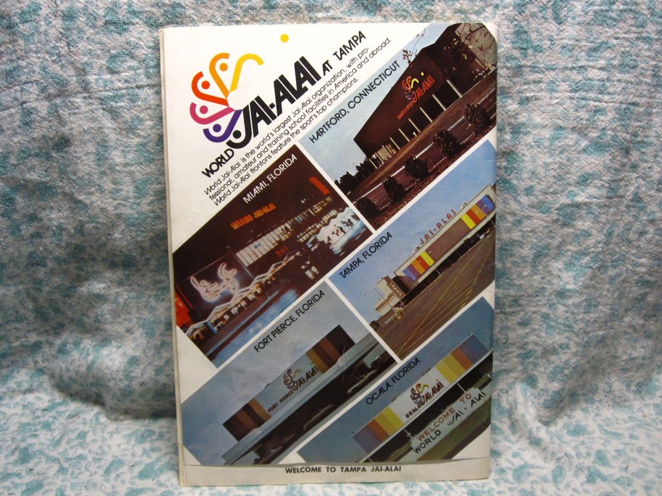 VINTAGE TAMPA JAI ALAI PROGRAM - JUNE 11, 1979 - NIGHT PROGRAM - VGC | eBay