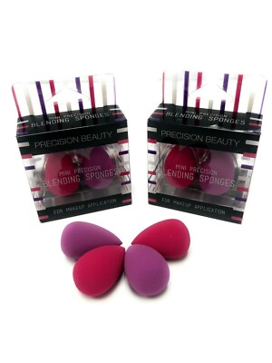 4pcs Mini Precision Beauty Makeup Foundation Blending Sponges Latex ...