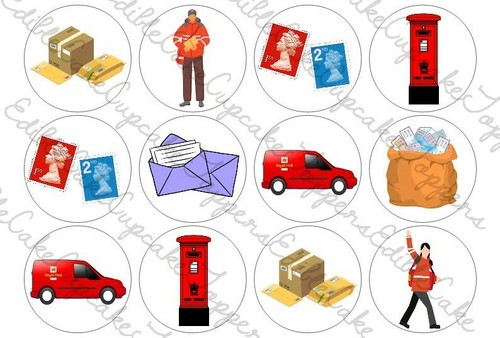Postman Postwoman Postie Cupcake Toppers Edible Cake Icing | eBay