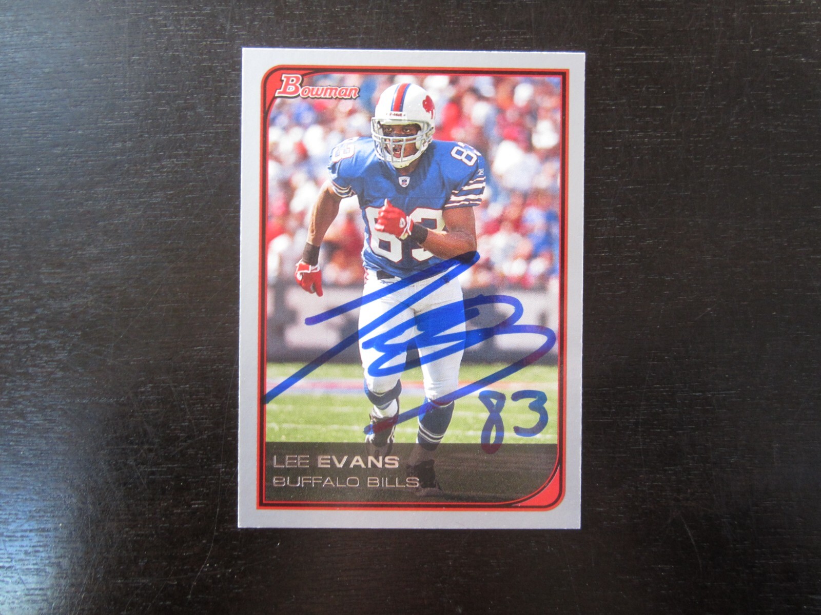 2006 Bowman # 2 Lee Evans Autograph Signed Auto Card (M2) Buffalo Bills ...