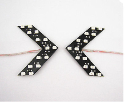 2Pcs Red Arrow Indicator 14-SMD LED Car Side Mirror Turn Signal Lights ...
