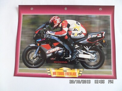 CARTE FICHE MOTO MR TURBO FIREBLADE 1996 | eBay