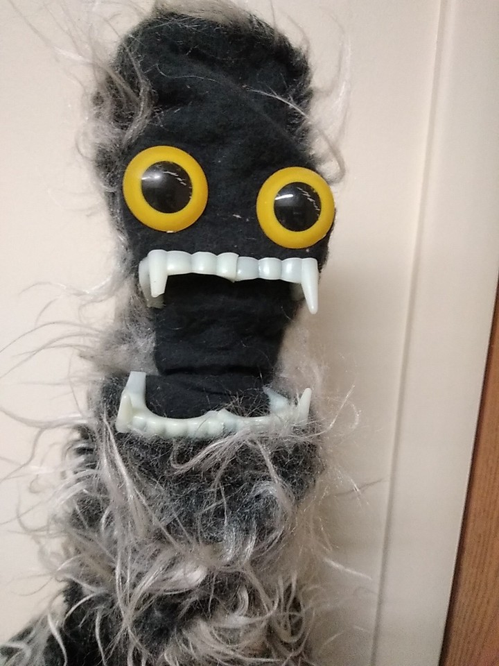 VTG UNUSUAL RARE Creepy 1988 D.S. Michenzi WILDFANG Puppet MOHAIR FUZZY ...