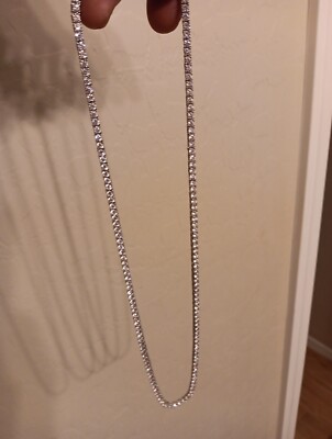 20 Inch Tennis Chain VVS SIMULATED DIAMONDS (PASS DIAMOND TESTER) | eBay
