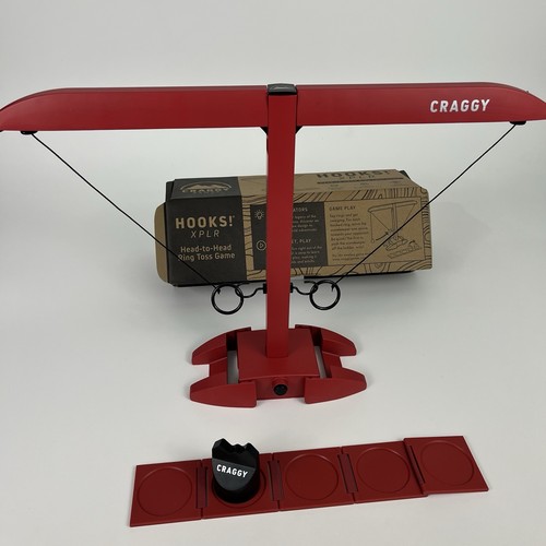 Craggy Games Hooks! XPLR RED Metal Ring Toss & Shot Ladder Game ...