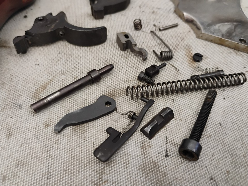 Dan Wesson 357 Magnum Parts Lot Gunsmith Repair Grip Hammer Trigger ...