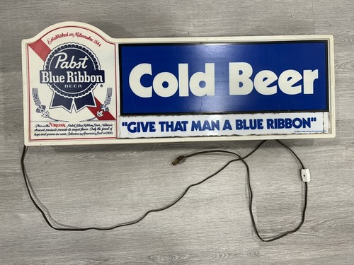 Vintage Pabst Blue Ribbon (PBR) Lighted Bar Sign | eBay