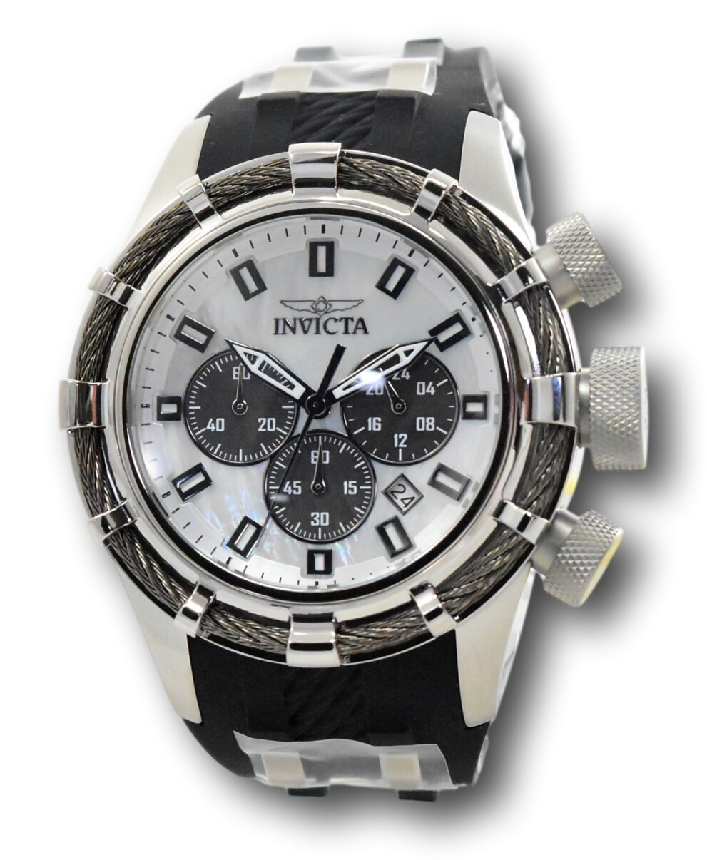 Invicta Bolt Sport Men's 50mm Mother of Pearl Panda Dial Chronograph ...