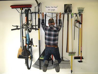 Garage Organizer - Garden Tool Rack - Bicycle Storage | eBay