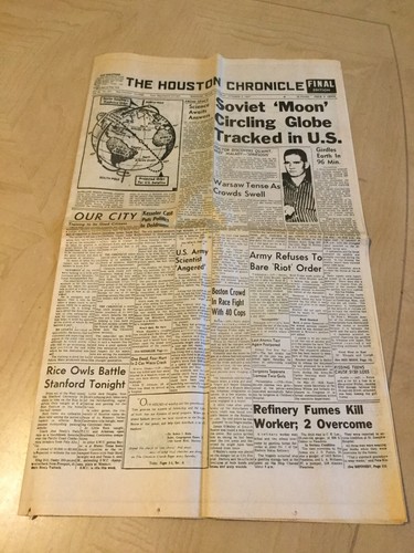 Vintage Newspaper Houston Chronicle Texas Southwest Headlines News ...