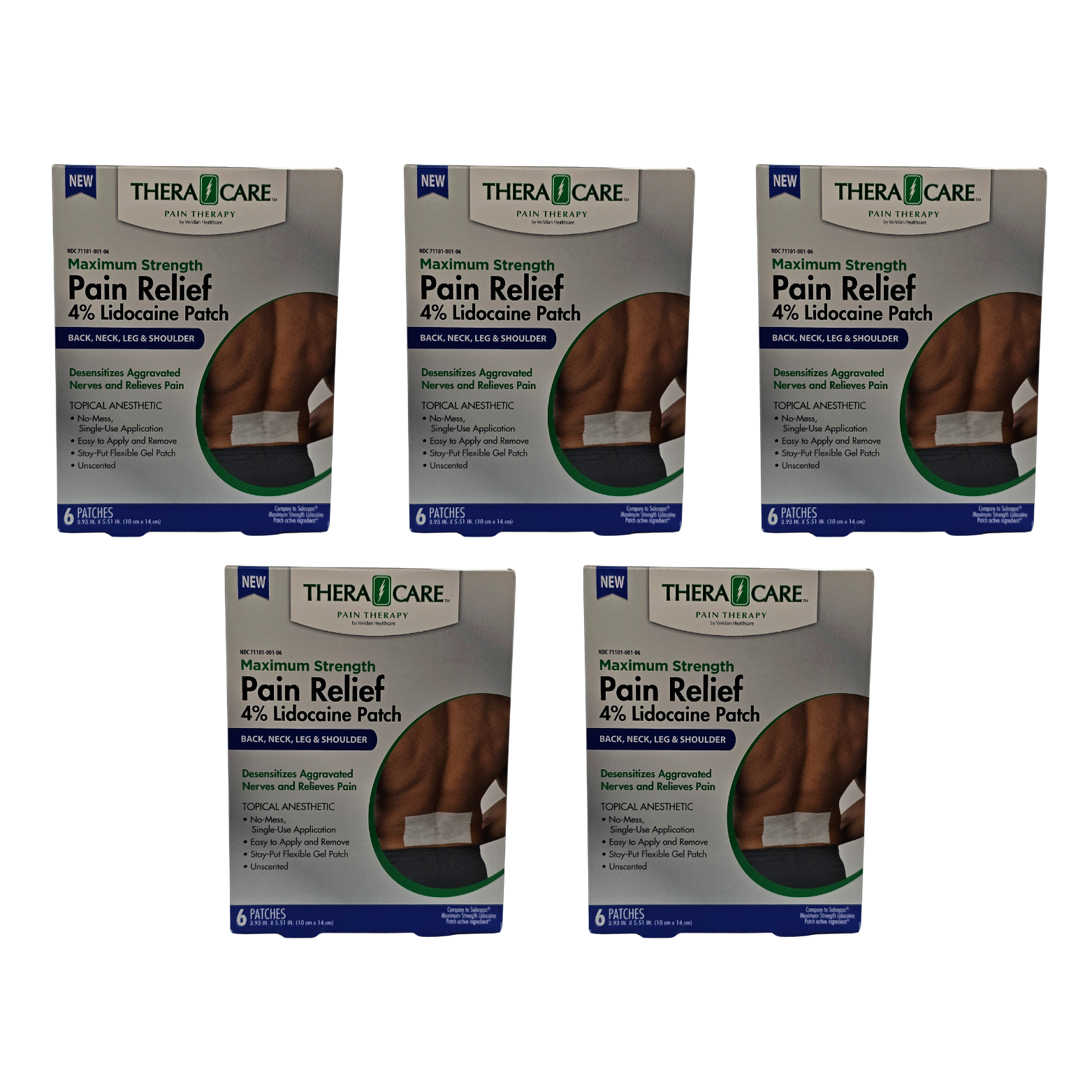 Lidocaine 4% Patches Theracare 6 Patches per box - 5 pack | eBay