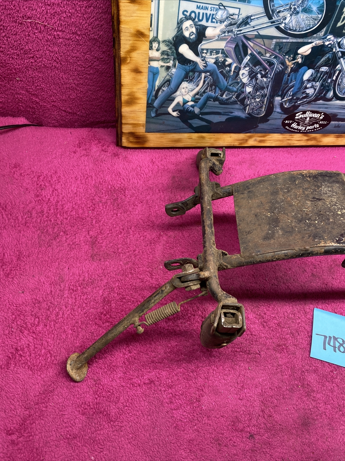 Yamaha frame cradle lower engine mount foot peg bracket kick stand Jt1 ...