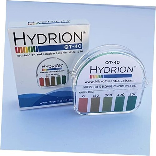 Micro Essential Labs Hydrion QT-40 Quaternary Sanitizer Test Tape 15 ...