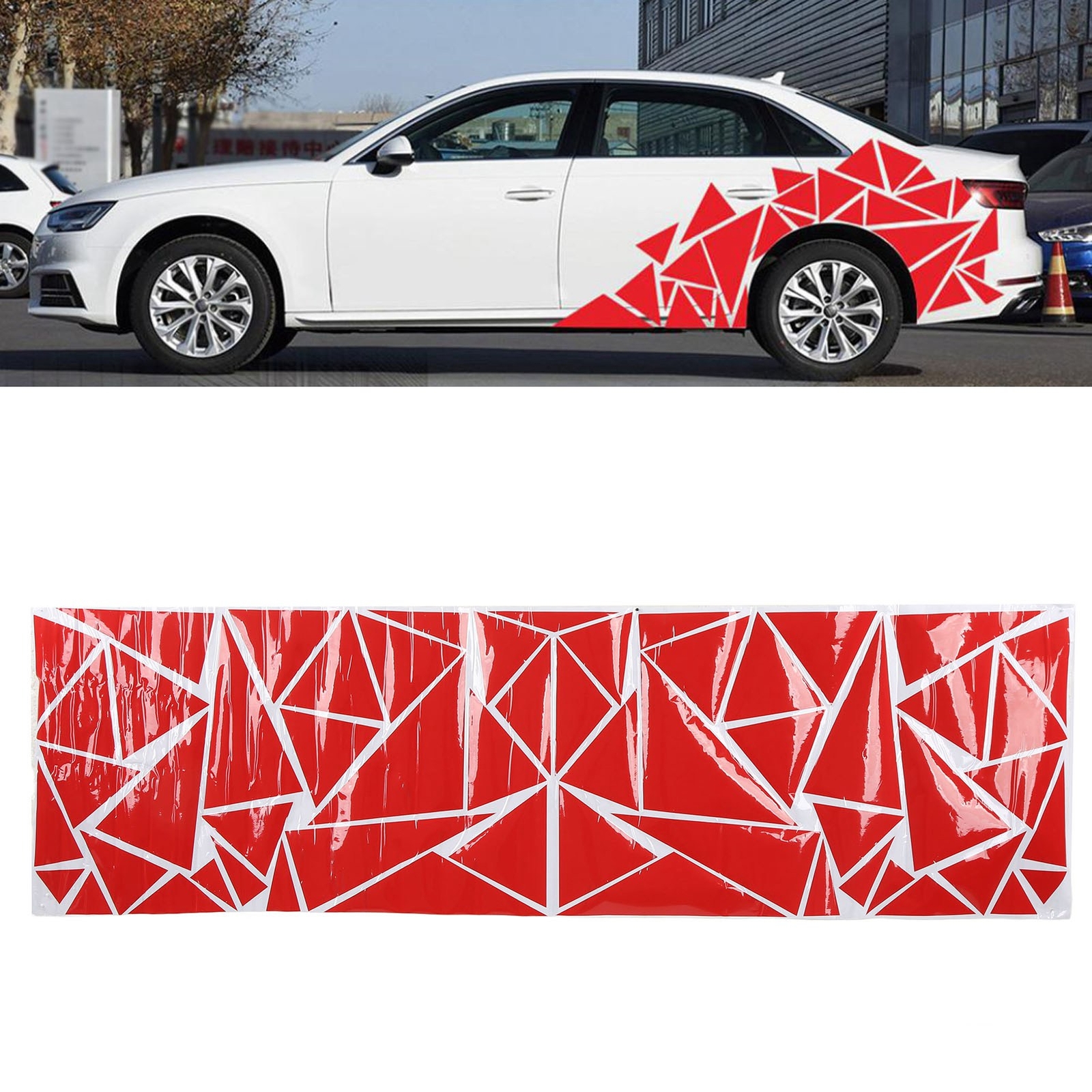 Red Car Stickers 200x60cm DIY Car Body Sticker For SUV Truck | eBay