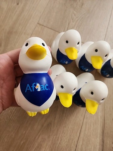 Aflac Stress Squeeze Ducks Lot Of 6 ducks squishy Toys Promotional ...