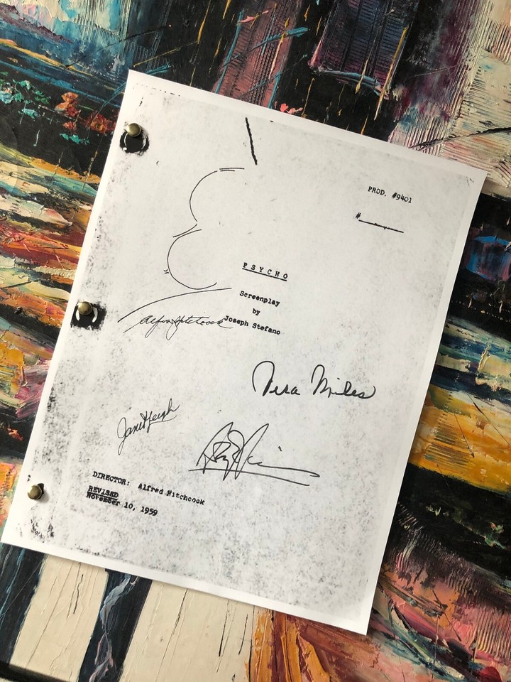 Psycho Movie Script 1960 Alfred Hitchcock, Anthony Perkins Autographs ...