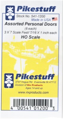 HO Scale Pikestuff 541-1200 Assorted White Personnel Doors pkg (6) | eBay