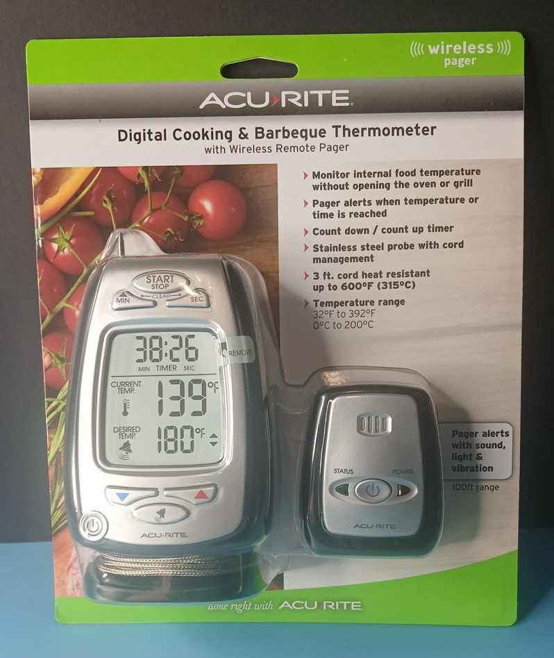 Acurite Digital Cooking & BBQ Thermometer with Wireless Remote Pager ...