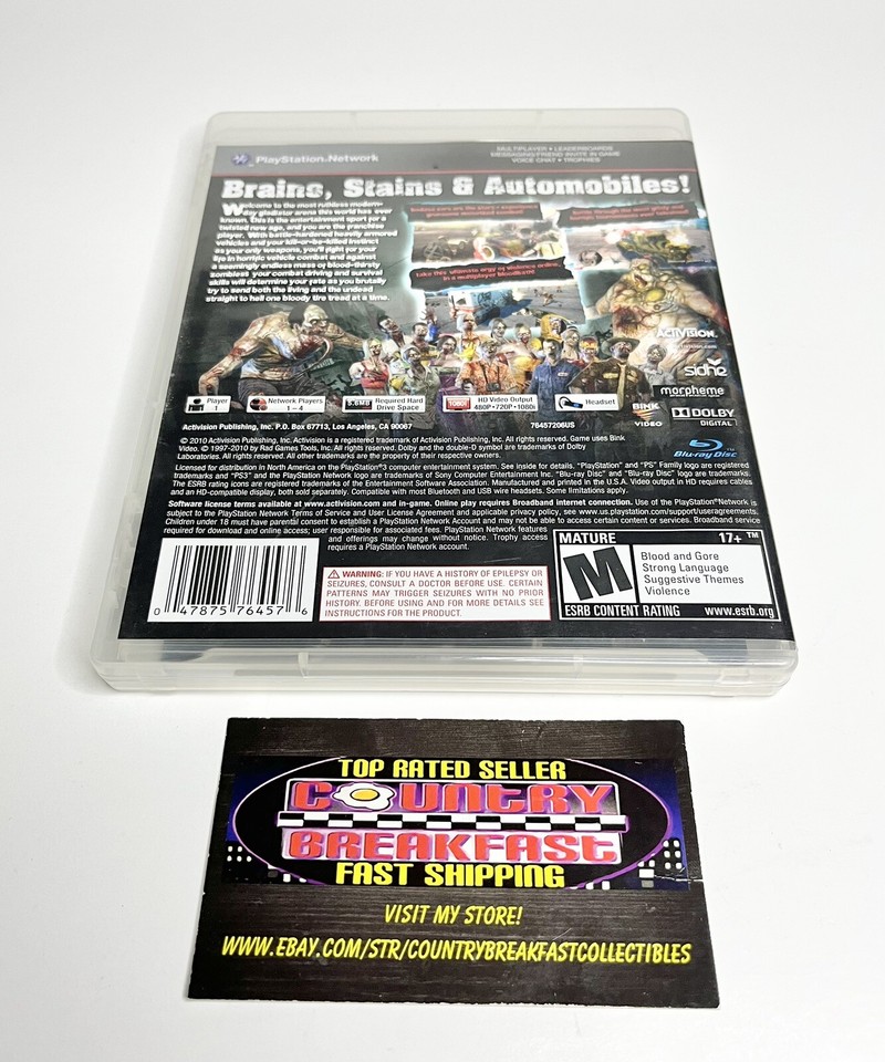 Blood Drive PS3 (Sony PlayStation 3, 2010) Video Game Tested Works ...