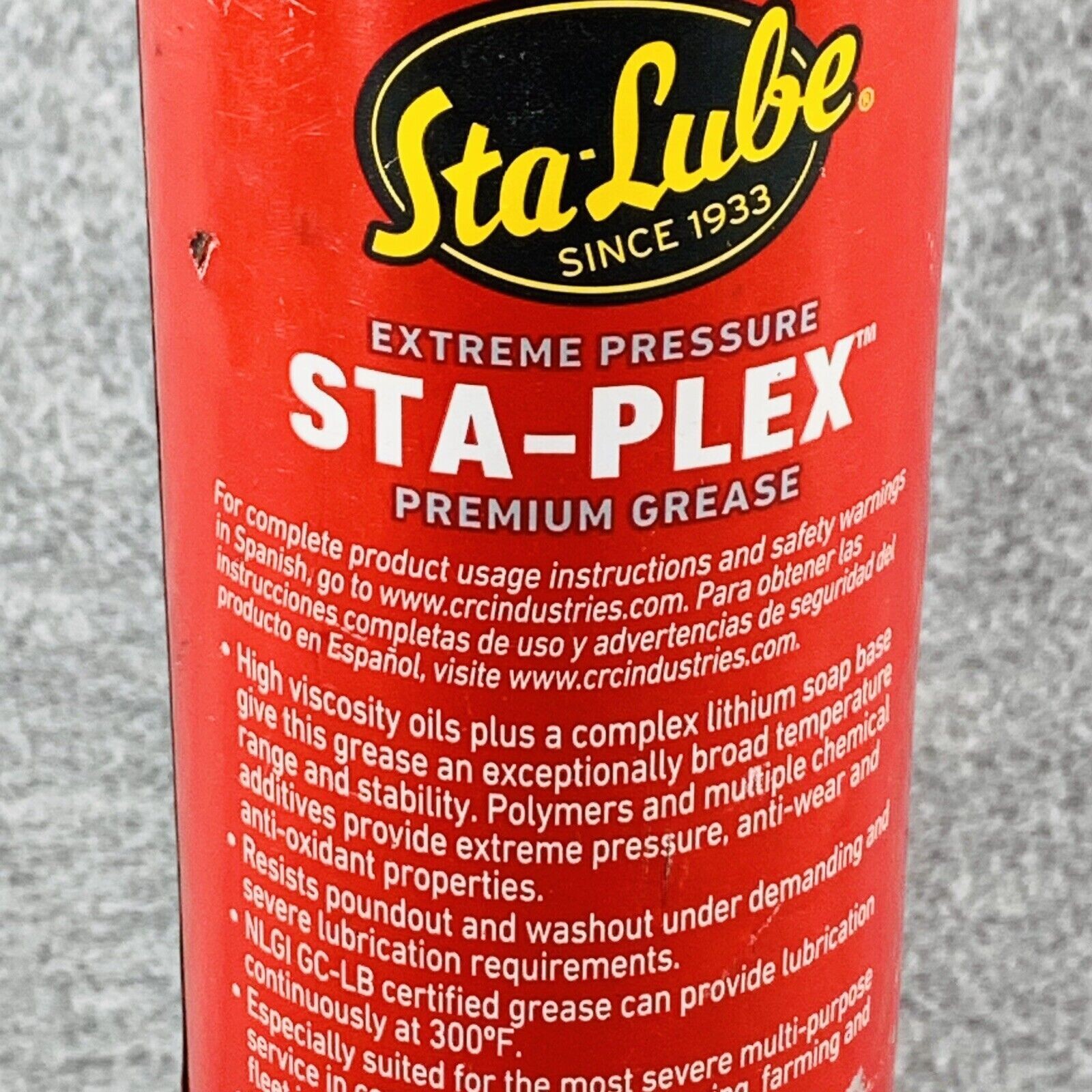 STA-LUBE Extreme Pressure Sta-Plex Premium Red Grease 14 Oz FREE SHIP ...