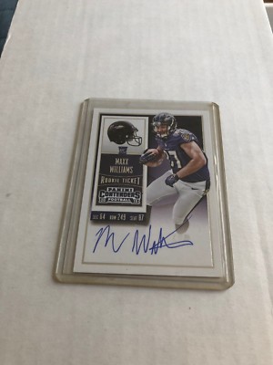 Maxx Williams 2015 Panini Contenders Rookie/Autograph! Baltimore Ravens ...