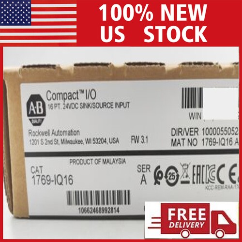 Allen-Bradley 1769-IQ16 COMPACTLOGIX 16 PT 24VDC D/I MODULE LED US ...