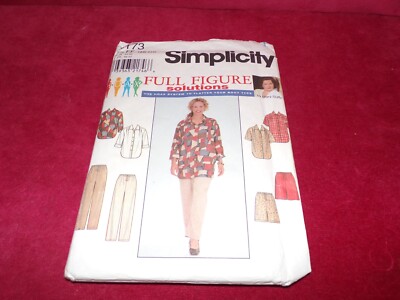 🌼 SIMPLICITY #8173 - LADIES FULL FIGURE SHIRT-SHORTS & PANTS PATTERN ...