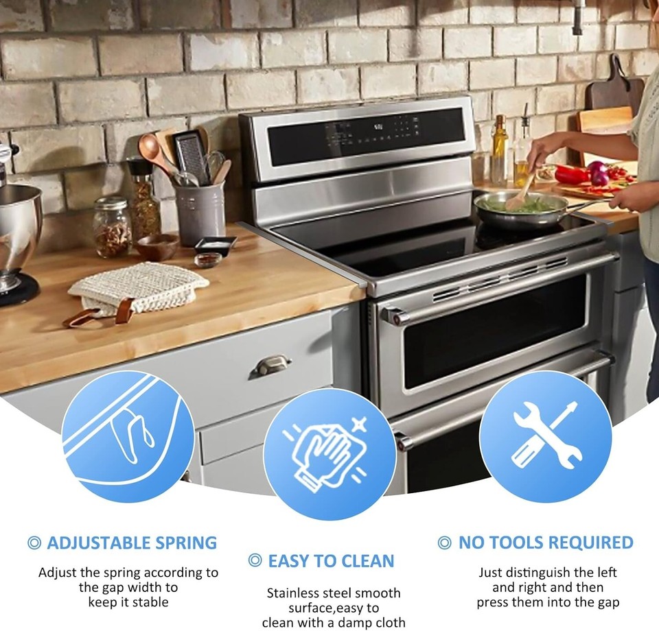 Stove Gap Covers, Range Trim Kit Stove Guard Counter Gap Cover Length ...