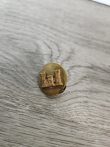 Vintage WWII Lapel Pin US Army Engineer Castle Collar Disk | eBay