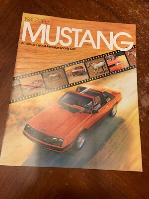 1981 Ford Mustang Fox Body Dealer Sales Brochure Coupe Cobra Notchback ...