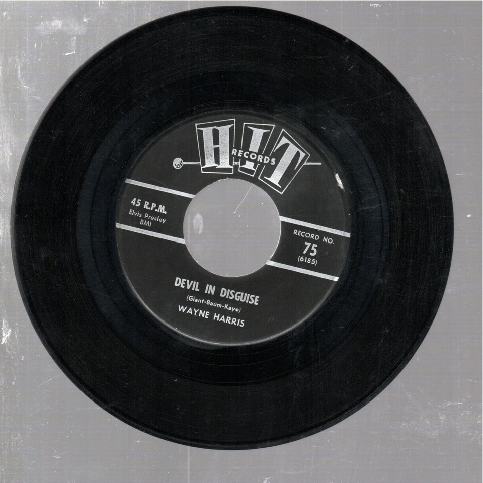 1963- WAYNE HARRIS, 7" HIT RECORD, DEVIL IN DISGUISE / BLOWIN' IN THE ...