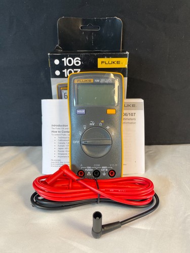 Fluke 106 Yellow Black Palm-Sized 600V CAT III Digital Multimeter | eBay