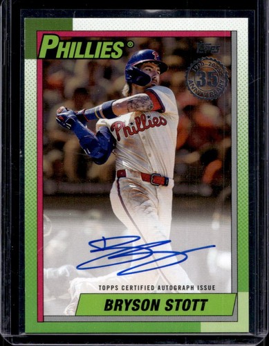 Bryson Stott 2025 Topps #90A-BS 1990 Auto /50 | eBay