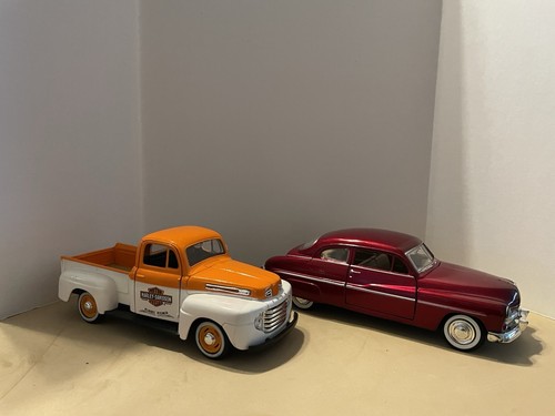 1:25 Die-cast 1948 Mastio Harley Davidson Truck /1949 1:24 Motor max ...