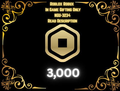 [💎] Roblox Robux | Ingame Gifting Only |3,000 Robux | Fast & Easy [💎 ...
