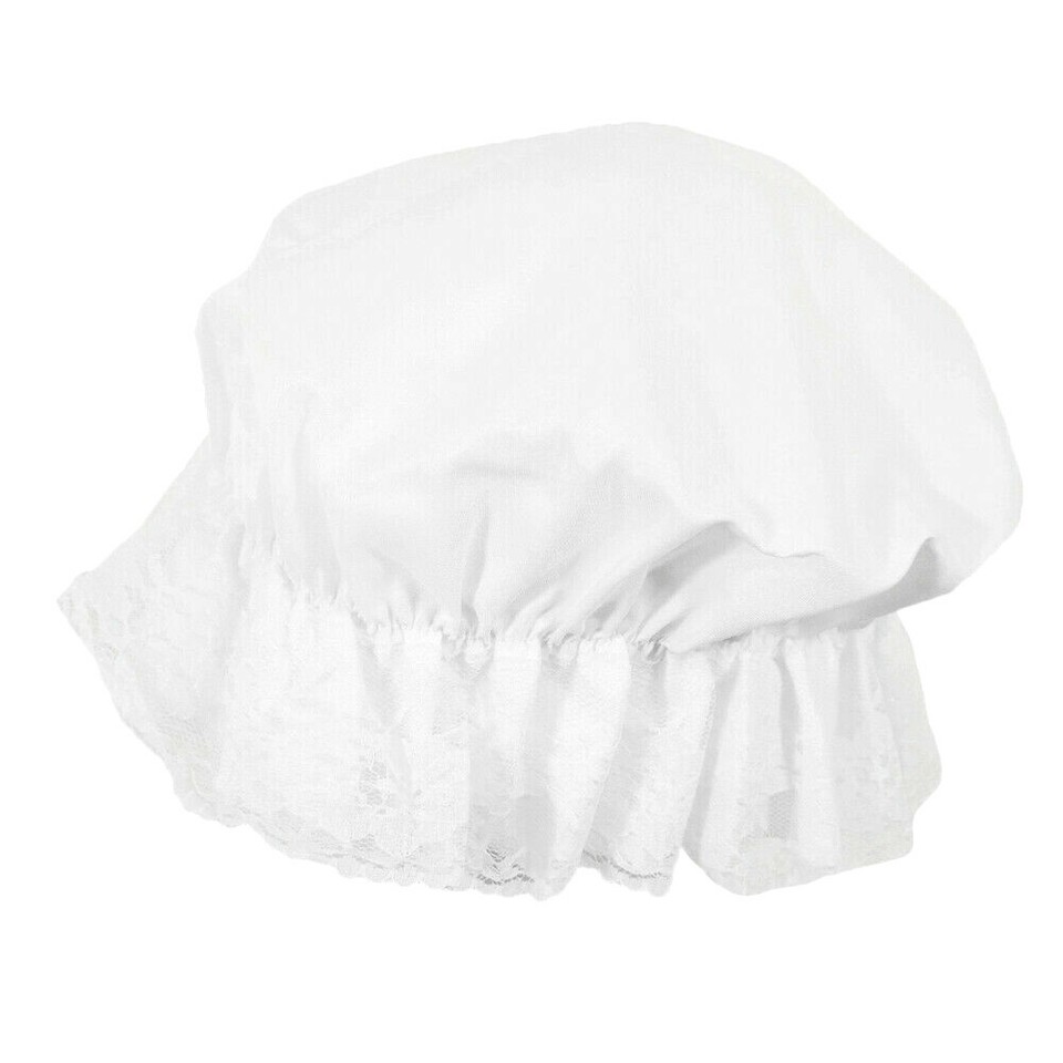 1700'S Style White Colonial Mob Maid Hat Cap Costume Bonnet Lady Wench ...