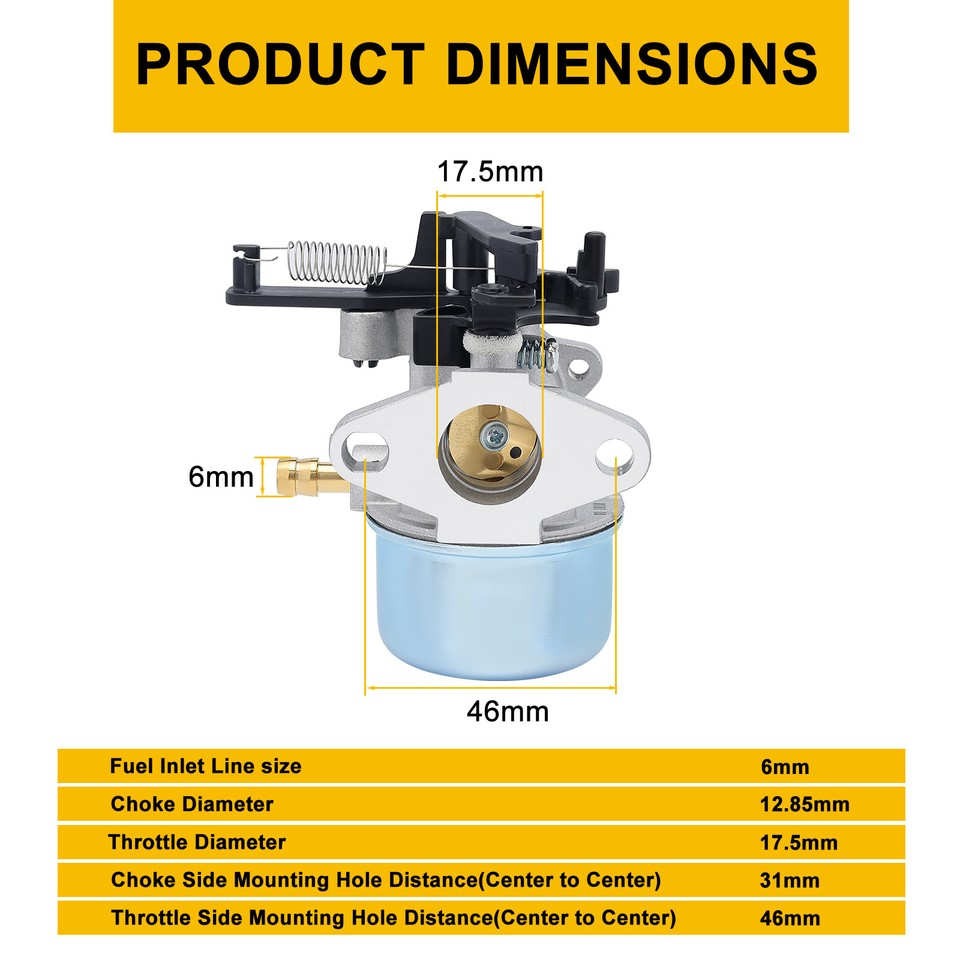 591137 Carburetor For Briggs & Stratton 775 Professional Motor 175cc ...