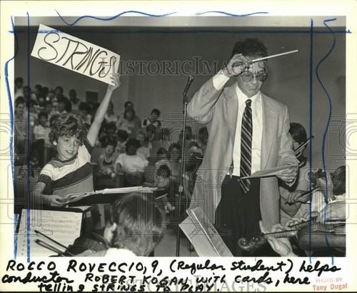 1984 Press Photo Staten Island Symphony Conductor Robert Kogan & Rocco ...