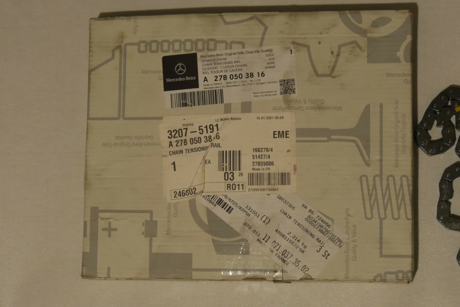 Mercedes AMG V8 2780503816 Timing Chain & Rail Genuine OEM | eBay