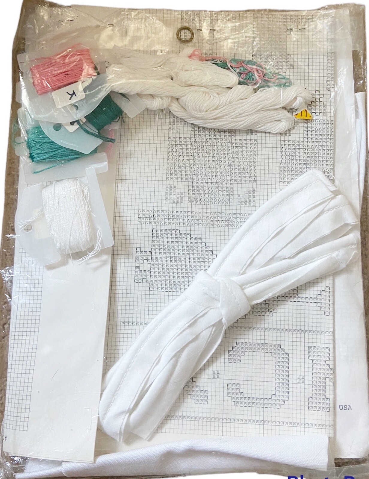 Janlynn Christmas Cross Stitch Kit Quilt Block Stocking RARE from 1988 ...