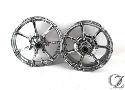 2015 15 Harley Road Glide FLTRUSE CVO 17" 16" Front Rear Rim Wheel Set ...