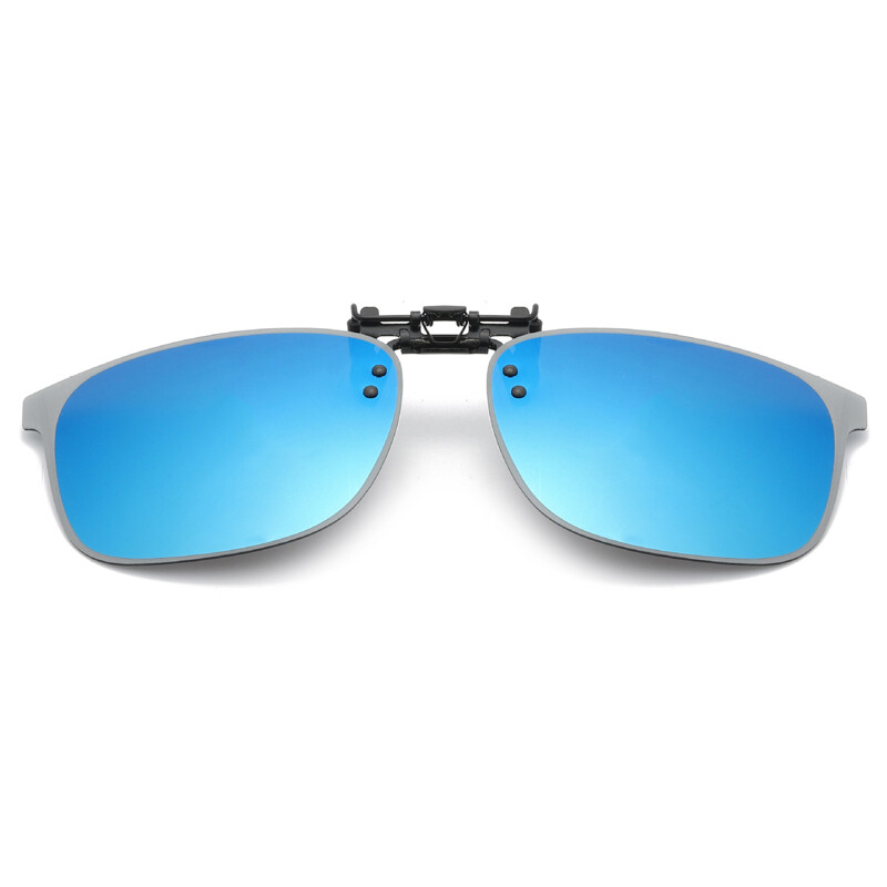 Polarized Clip On Sunglasses Lightweight Anti-Glare Flip Up Metal Clip ...